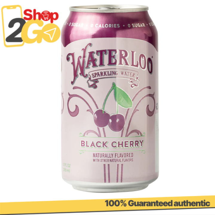 Waterloo Sparkling Water Black Cherry 355mL | Lazada PH