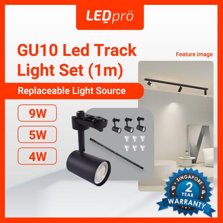 LED PRO LED Track Light 1M Set 3pcs Track Light With 1M Track Complete ...