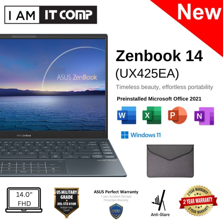 ASUS ZENBOOK 14 (UX425EA) i7-1165G7/8GB,16GB/512GB SSD/14" FHD/Iris Xe ...