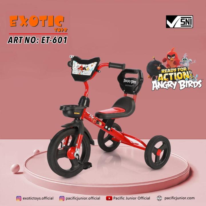 Sepeda Anak Roda Tiga Exotic ET-601 Angry Birds | Lazada Indonesia