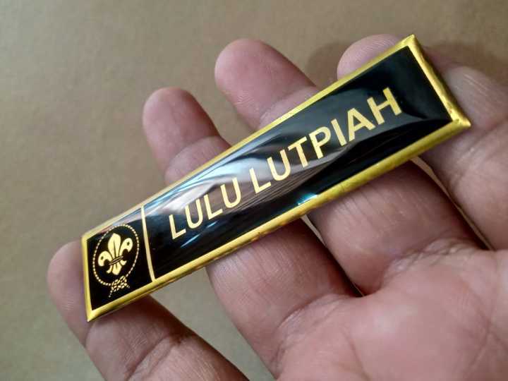 PAPAN NAMA KUNINGAN MENGGUNAKAN PENITIK / NAME TAG / PIN / PIN NAMA ...