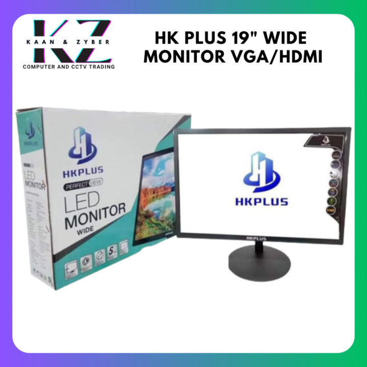 HK Plus 19" wide Monitor VGA/HDMI | Lazada PH