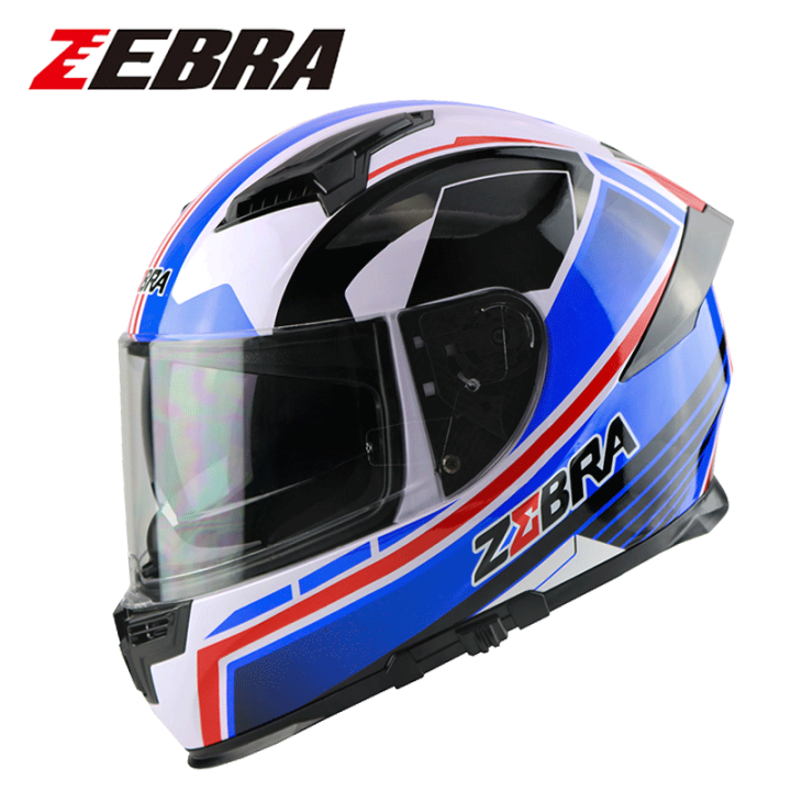 ZEBRA Full Face Helmet With Dual Visor Original Helmets For Motorcycles ...