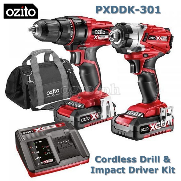 Ozito PXDDK 301 18V Cordless Drill Impact Driver Combo Kit Brand New Australian Surplus Cordless Power Tool Combo Drill And Driver With Cushioned Grip Lazada Lazada PH