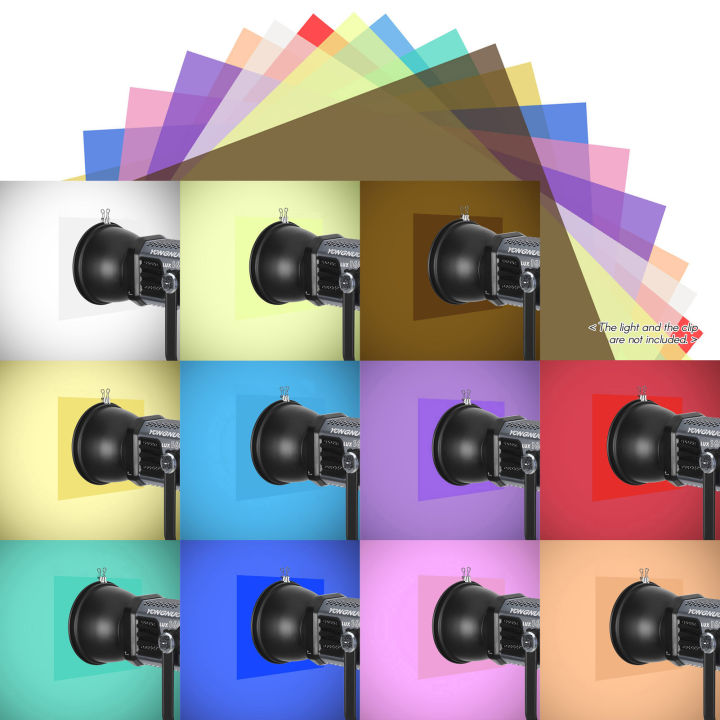 Andoer 11 Colors/set Transparent Gel Lighting Filter 30 * 30cm/ 12 ...