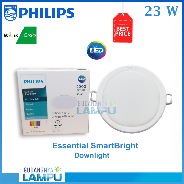 PHILIPS ESSENTIAL SMARTBRIGHT LED DOWNLIGHT DN020B 23 W - 6500K ...