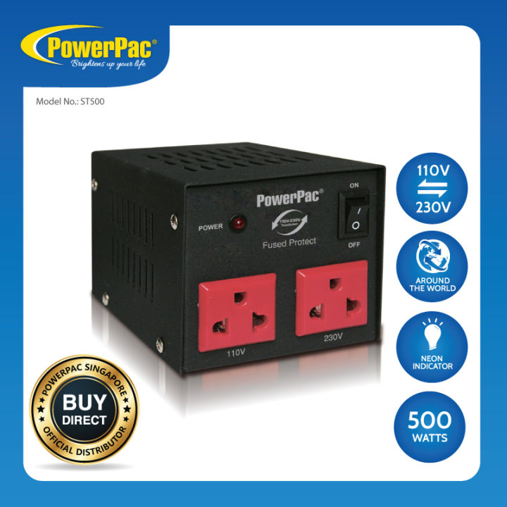PowerPac Converter Transformer 500W Heavy Duty Step Up & Down Voltage ...