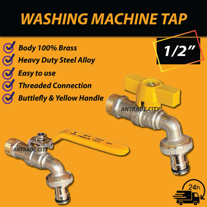 1/2" BRASS WASHING MACHINE TAP BALL Valve TAP / Brass ball valve / Ball ...