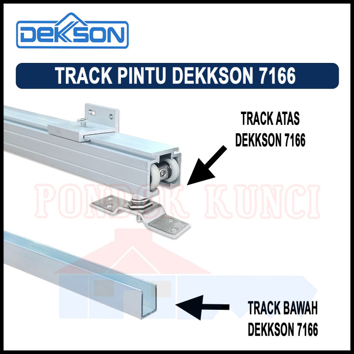 Track Aluminium Pintu Sliding / Lipat Dekkson 7166 Rel Atas Dan Bawah Pintu Aluminium 3 Meter ...