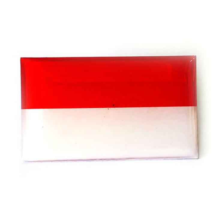 PIN BENDERA MERAH PUTIH AKRILIK PENITIK 4X2.5cm/ PIN BENDERA INDONESIA ...