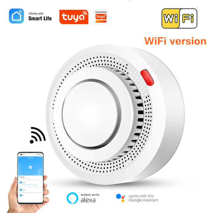 Wifi Zigbee Smart Smoke Detector Independent Voice Tuya Fire Alarm ...