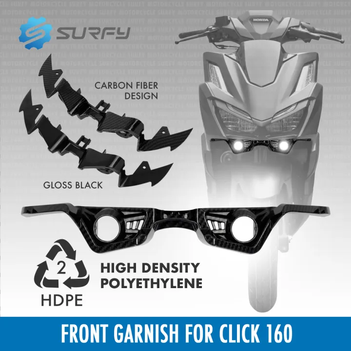 Honda Click 160 Head Light Cover Winglet Airscoop Garnish Mini Driving ...