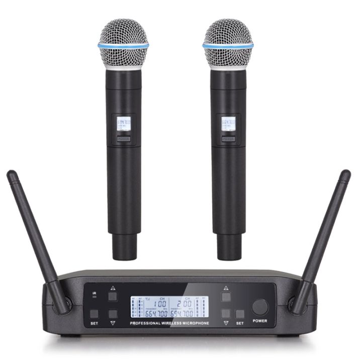 Wireless Microphone Black Wireless Microphone Handheld Wireless Microphone GLXD4 Professional ...