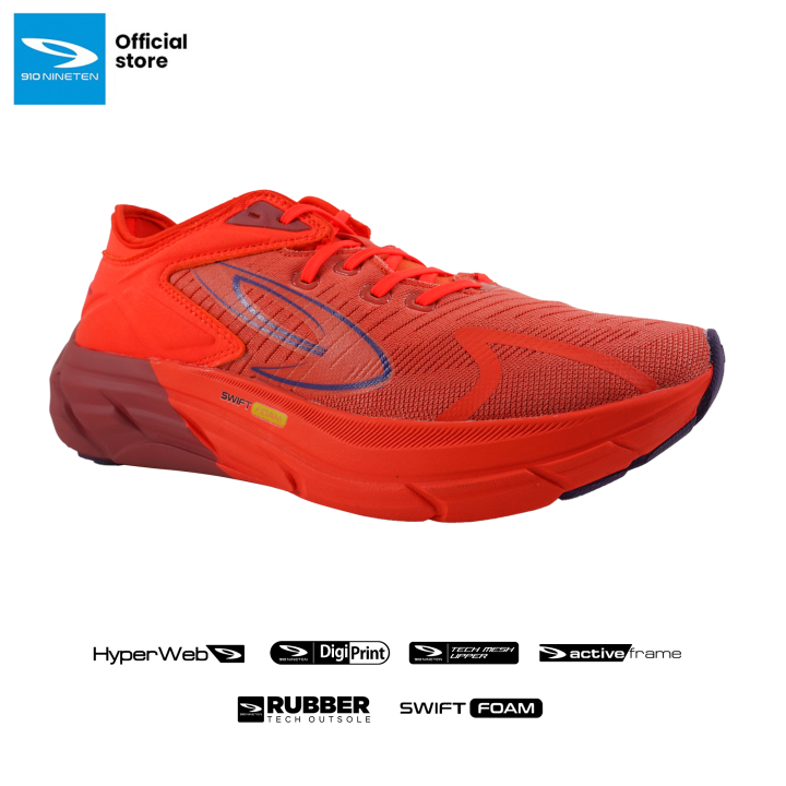 910 nineten Hiroshi running shoes-red/purple-dark | Lazada PH