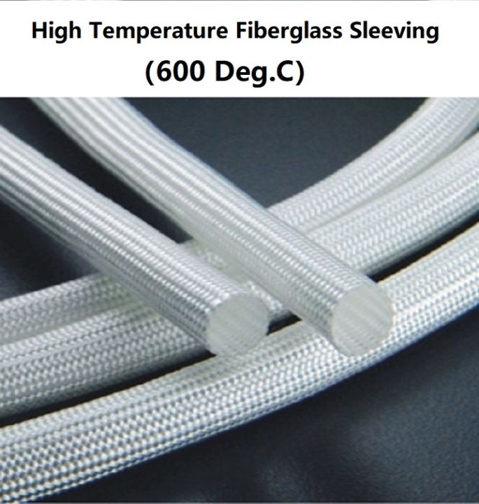 1~50mm White 600 Deg.C High Temperature Braided Soft Fiberglass ...