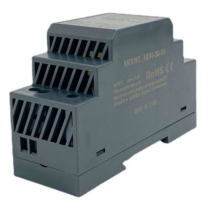 HDR-30-24 DIN Rail Power Supply Short Circuit Protection LED Indicator ...