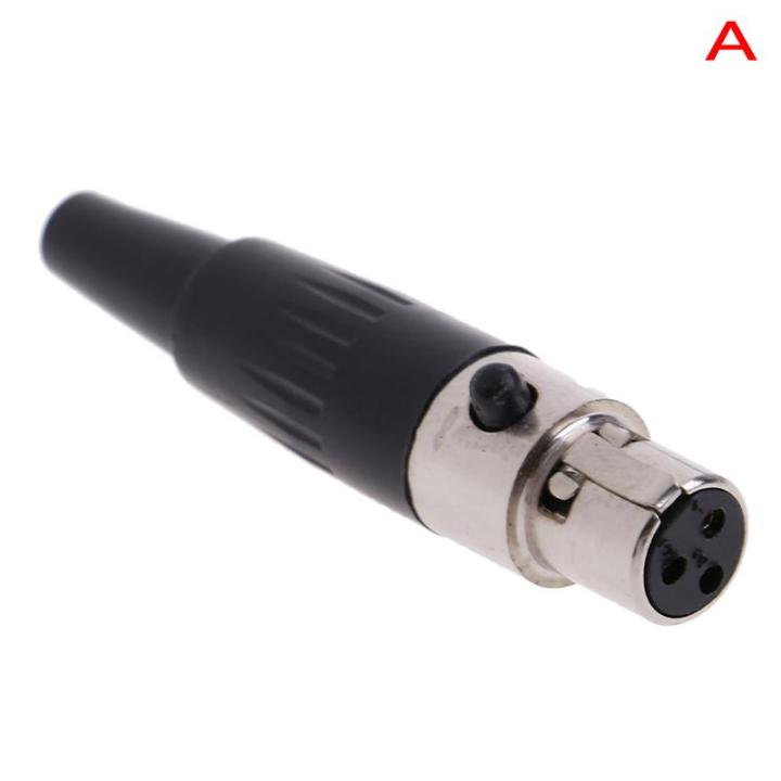 UNI 🔥Hot Sale🔥1Pc Mini XLR 3 4 Pin Female Plug Small XLR Audio Microphone Connector for MIC ...