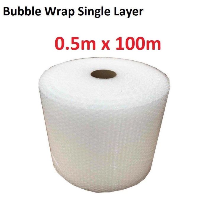 Single Layer Bubble Wrap Clear/Black 50cm x 100m / Double Layer Bubble Wrap Clear 50cm x 100m ...
