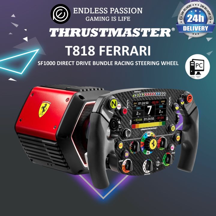 Thrustmaster T818 Ferrari SF1000 Simulator Direct Drive, Sim Racing Force Feedback Racing Wheel ...