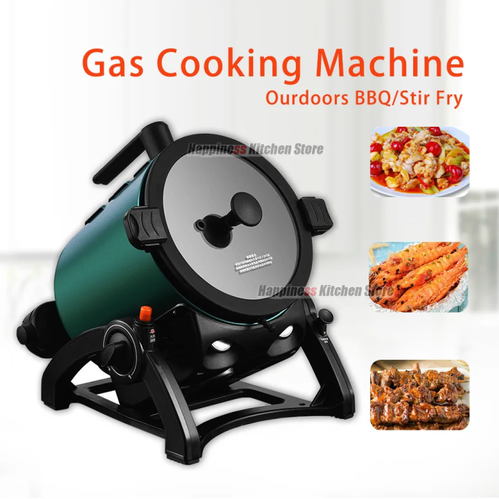 Gas Cooking Machine Automatic Stir Fry Cooker Frying Griddle Non stick ...