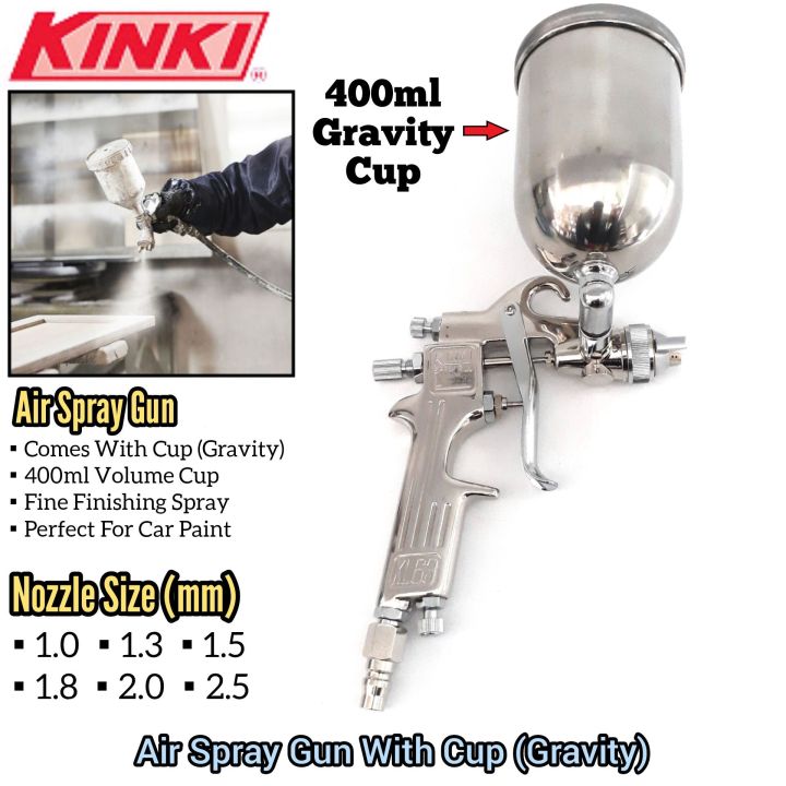 KINKI Super Heavy Duty Air Compressor Gravity Spray Gun With Cup For ...