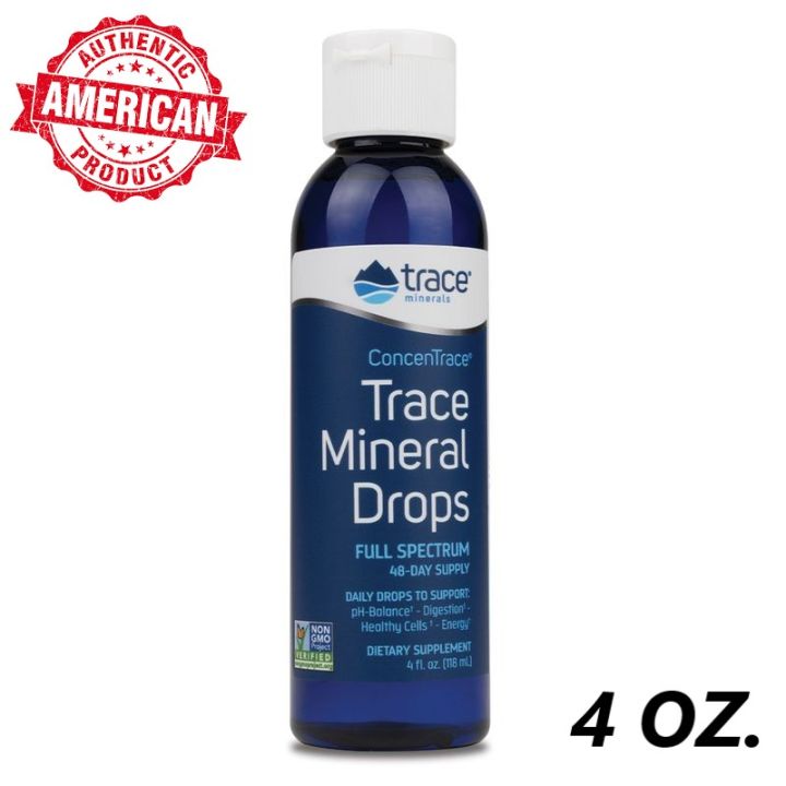 Trace Minerals, ConcenTrace, Trace Mineral Drops, 4 fl oz (118 ml), 48 ...