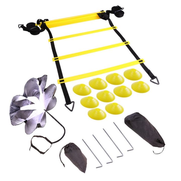 Agility Ladder Football Training Set Agility Ladder Jump Ladder Logo Disc Resistance Parachute ...