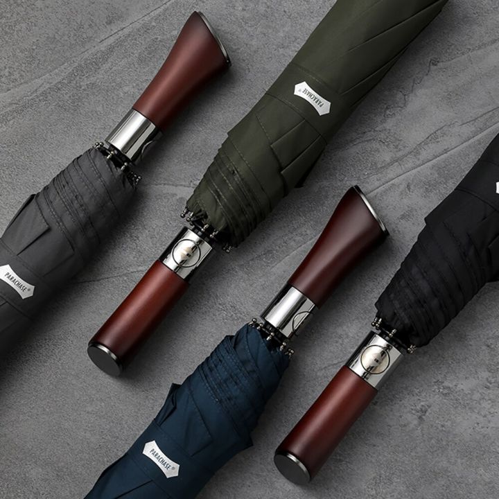 Windproof Large Umbrella for Men 10 Ribs Fully Automatic Umbrella Heavy ...
