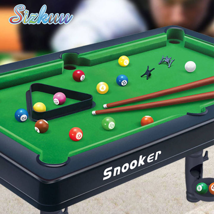 Sizkuu Children Mini Billiard Pool Table Set Game Billiards Miniature ...