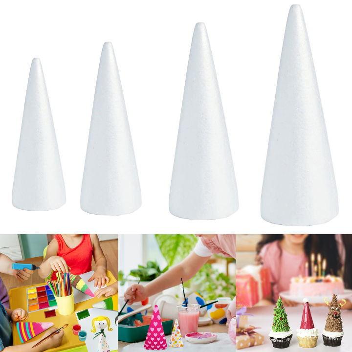 Handmade Craft Styrofoam Cone Christmas Decoration Modelling DIY ...