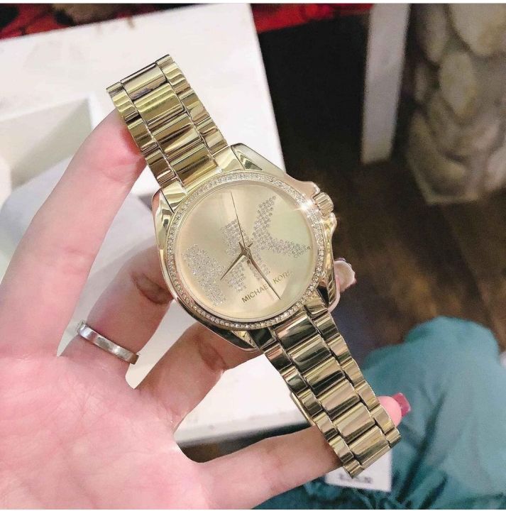 Original MK6555 Michael Kors Women's Bradshaw Gold Tone Stainless Steel ...