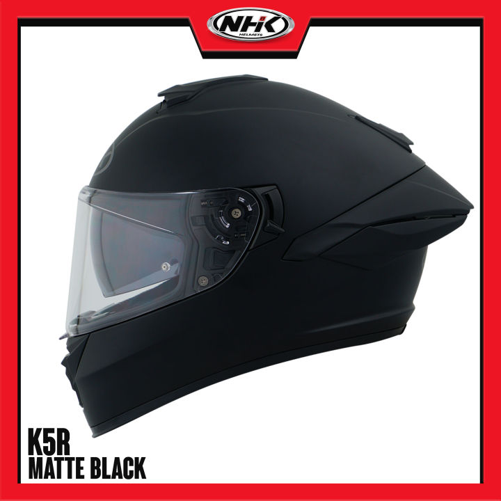 NHK Helmets K5R - Matte Black Full Face Dual Visor Helmet | NHK Helmets | Lazada PH