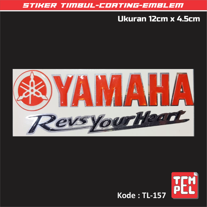 Stiker Timbul/Coating/Emblem/Embos/3D Yamaha Revs Your Heart | Lazada Indonesia
