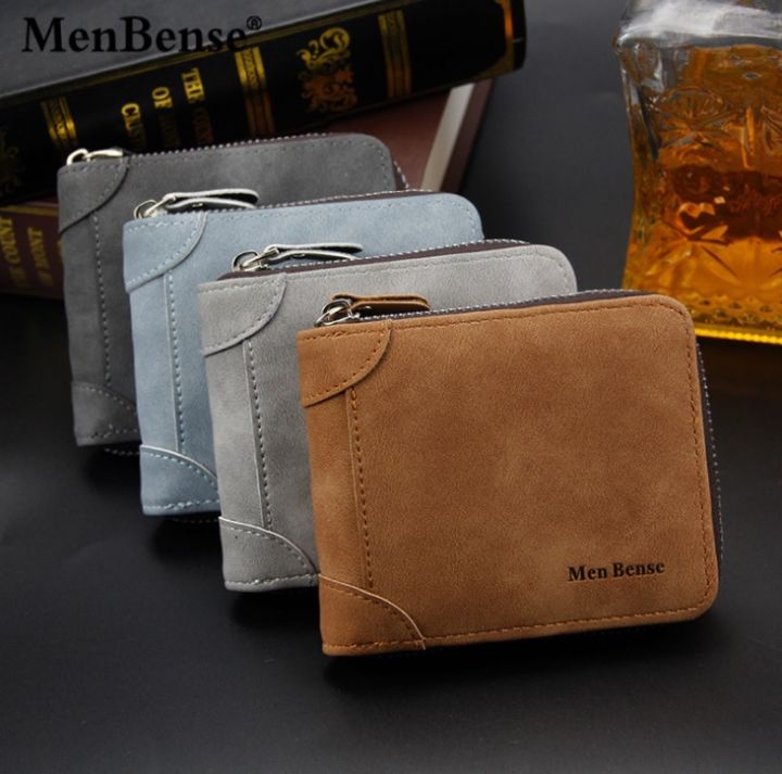 MENBENSE Wallet For Men Short Wallet Zip Wallet | Lazada