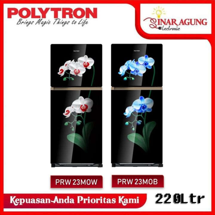 POLYTRON KULKAS 2 PINTU 220L PRW-23 PRW23 MO / MT SERIES - 100% ORI | Lazada Indonesia