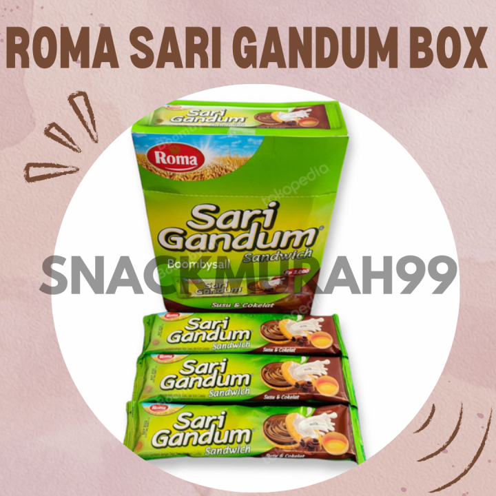 Roma Sari Gandum Sandwich Cokelat 36 gram Isi 12 Pcs | Lazada Indonesia