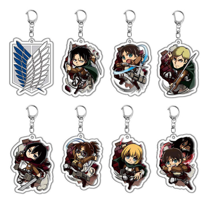 Attack on Titan Japanese Manga Character Keychain Acrylic Bag Pendant ...