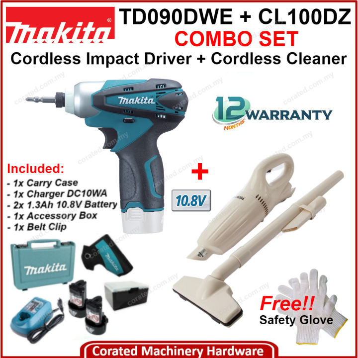 [CORATED] Makita TD090DWE Cordless Impact Driver 10.8V with 2 Battery | Lazada