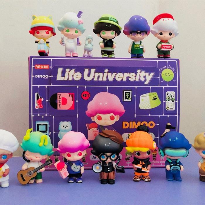 【In Stock】Dimoo Life University Series POPMART Blind Box Doll Gift 泡泡玛特 ...