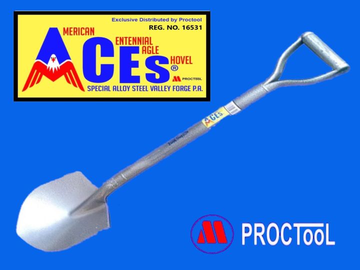 AMERICAN CENTENNIAL EAGLE SHOVEL (A.C.E.S.) ALL STEEL ROUND POINT NO.2 ...