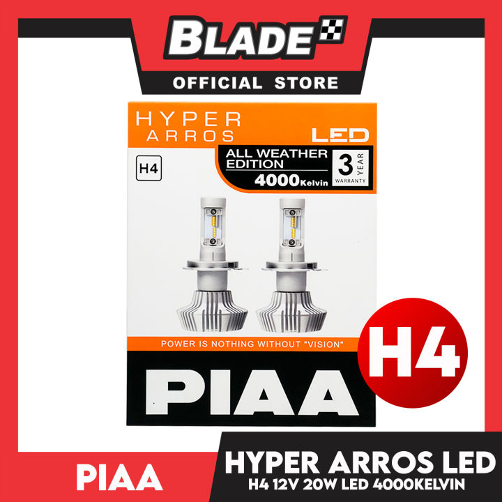 Piaa Hyper Arros Led H4 Warm White 4000 Kelvin 12V-24V 20W Led All Weather Edition | Lazada PH