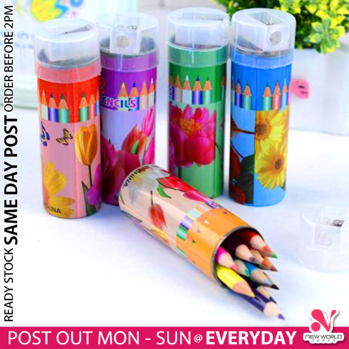𝗙𝗟𝗨𝗢𝗥𝗘𝗦𝗖𝗘𝗡𝗧 》 FREE SHARPENER Color Pencil Drawing Children School ...