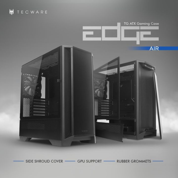 # TECWARE Edge Air - Full Tower ATX T.G PC Case With 4 x140mm Fans Pre ...