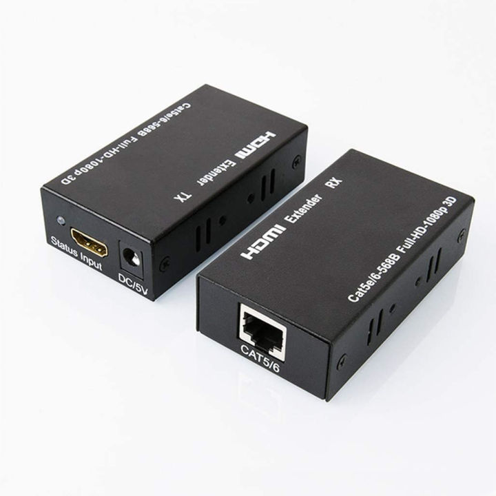 60M HDMI Extender(Transmitter and Receiver) Over single RJ45 cat5e Cat6 ...
