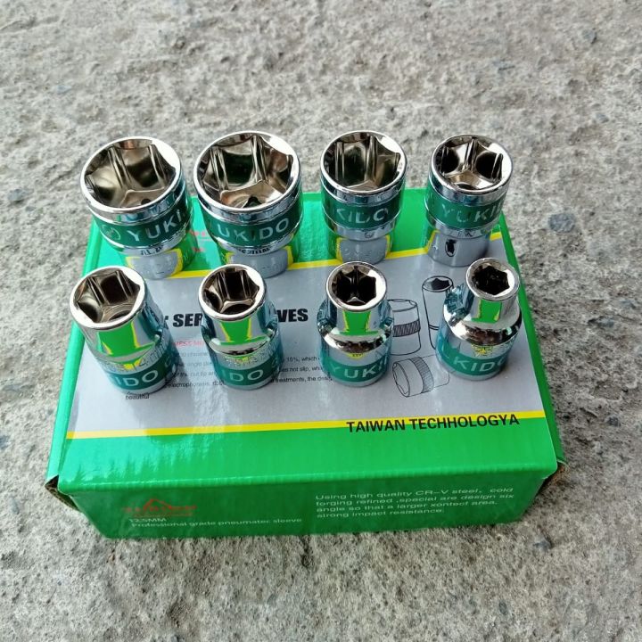 Mata Sock 8 - 24 mm Mata Kunci Sock 1/2" 6pt Chrome Vanadium Alat ...