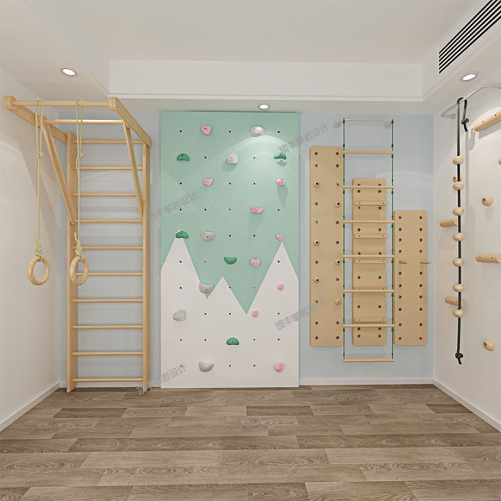 Indoor climbing wall children's home climbing board children's room ...