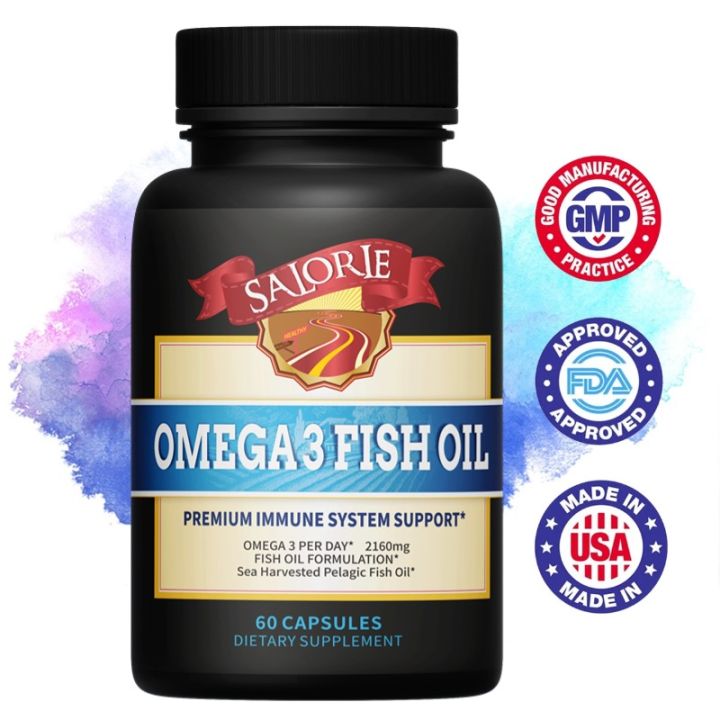 Omega 3 Fish Oil Softgels - Boost Immunity,Support Brain & Memory ...