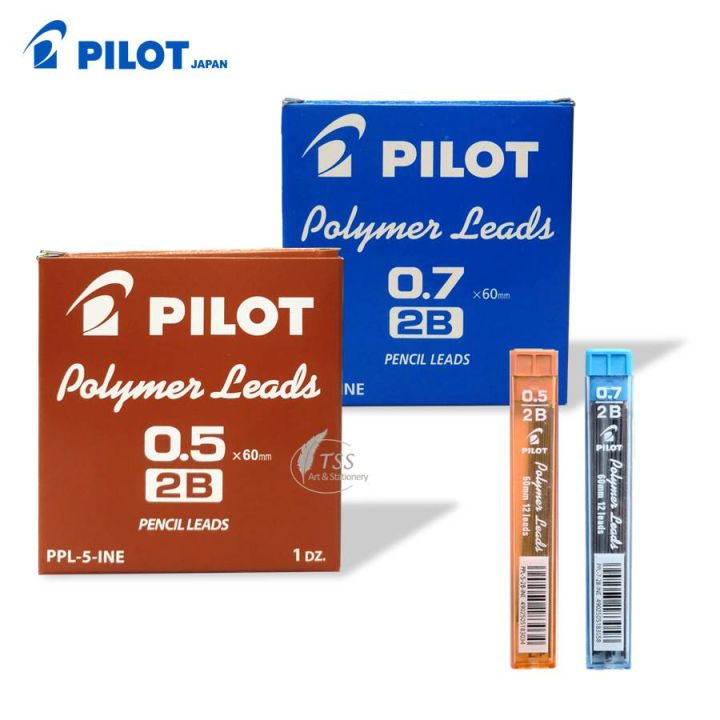 Pilot Polymer Pencils Leads (2B) 0.5/0.7mm - (12 tubes/ 1box ...