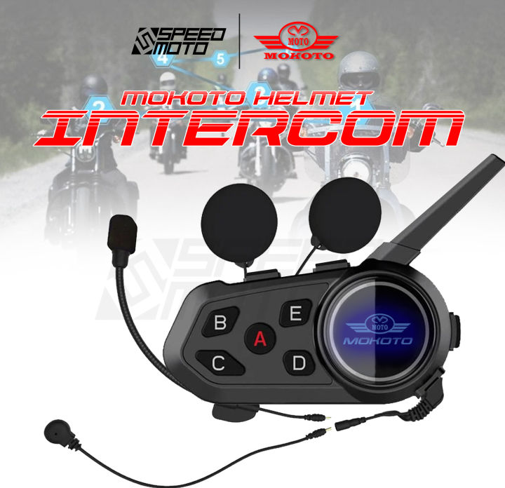 MOKOTO S-6 BLUETOOTH WIRELESS HELMET INTERCOM WITH MICROPHONE FOR ...
