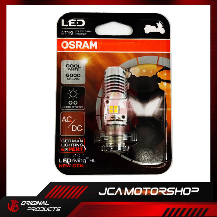 ORIGINAL OSRAM LED T19 12V 5/6W COOL WHITE 6000 KELVIN FOR WAVE, XRM, SHOGUN, RAIDER, MIO, BEAT ...
